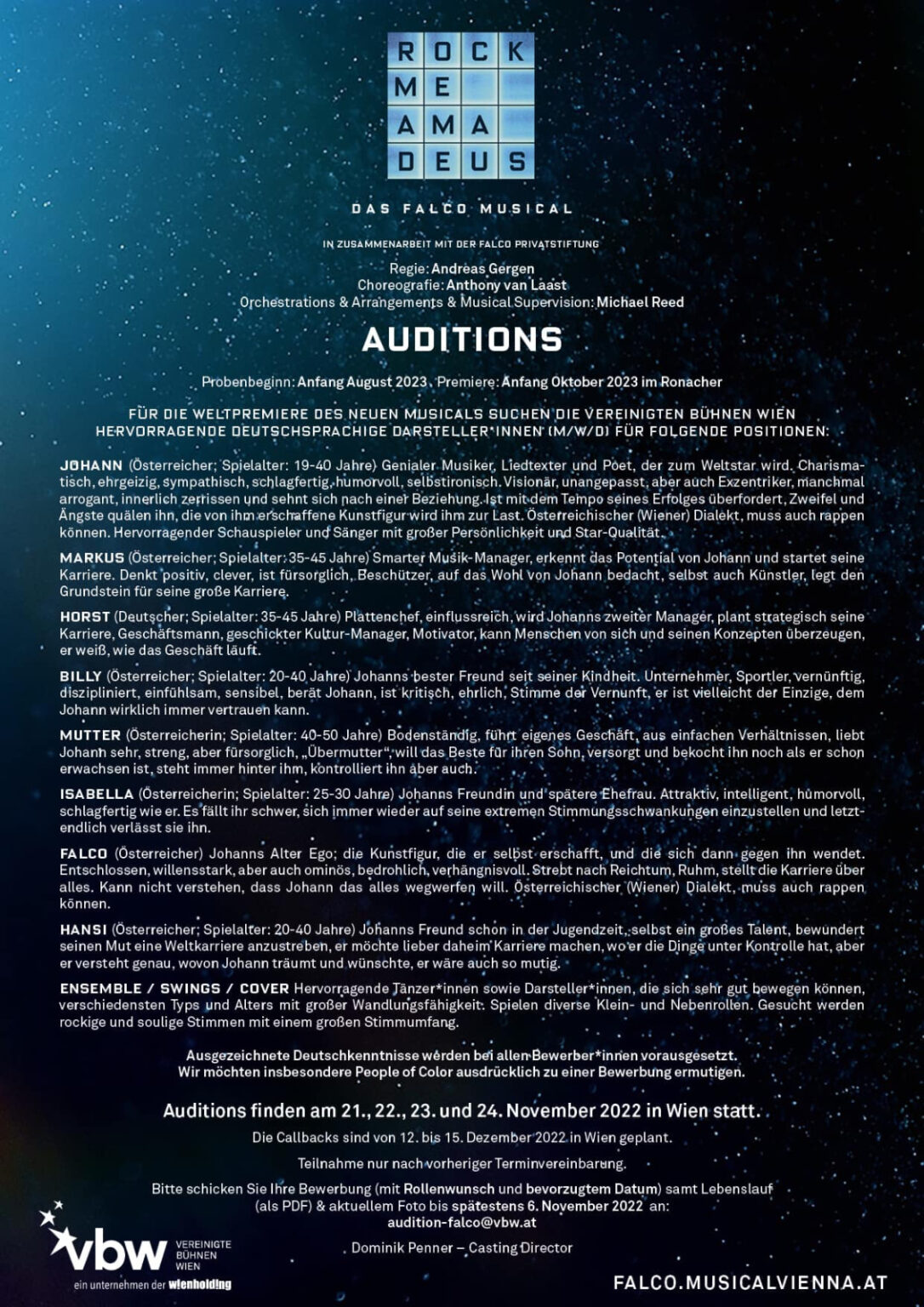 Weltpremiere von „Rock Me Amadeus – Das Falco-Musical“ | FALCO.NET ...
